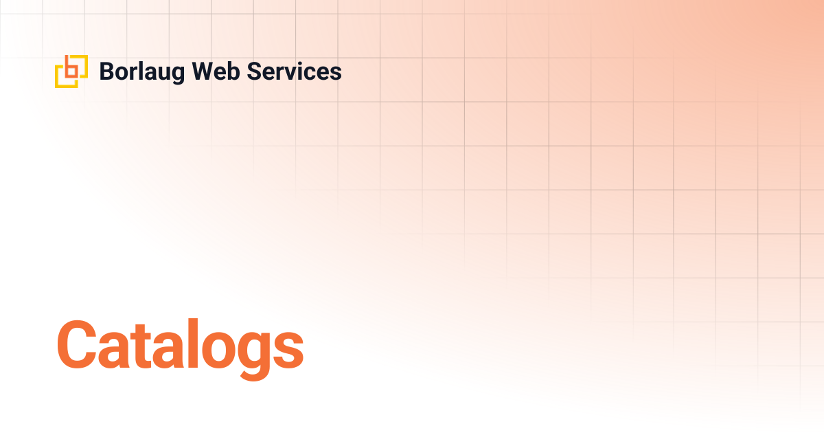 Catalogs | Borlaug Web Services