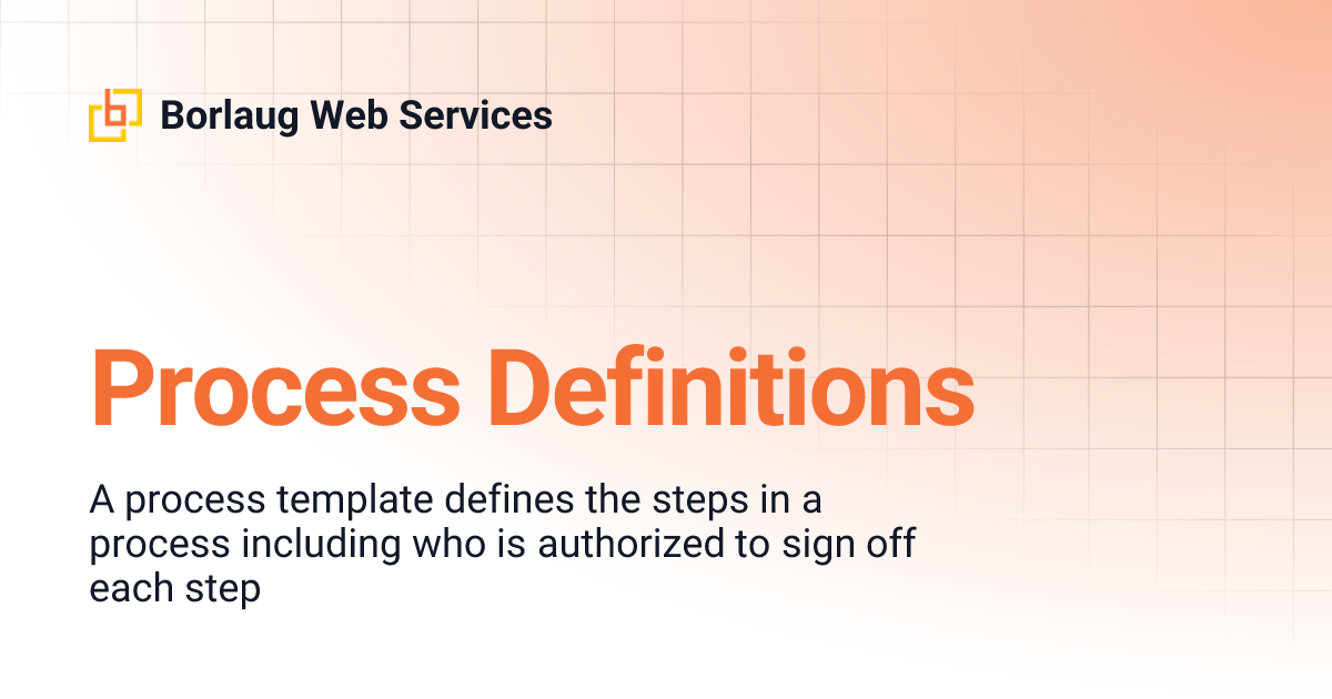 Process Definitions | Borlaug Web Services